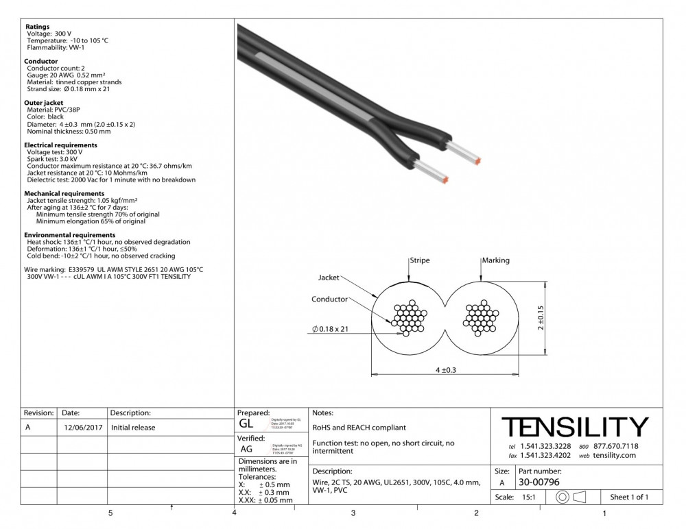 Product drawing preview for Tensility International part 30-00796