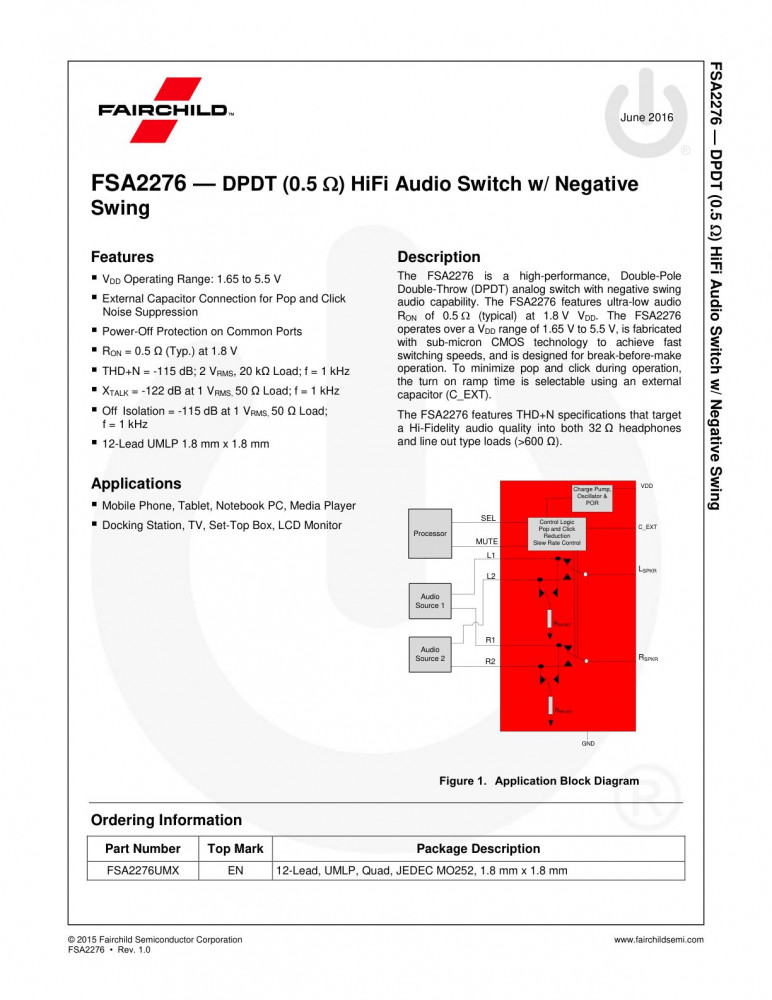 FSA2276 datasheet page 2