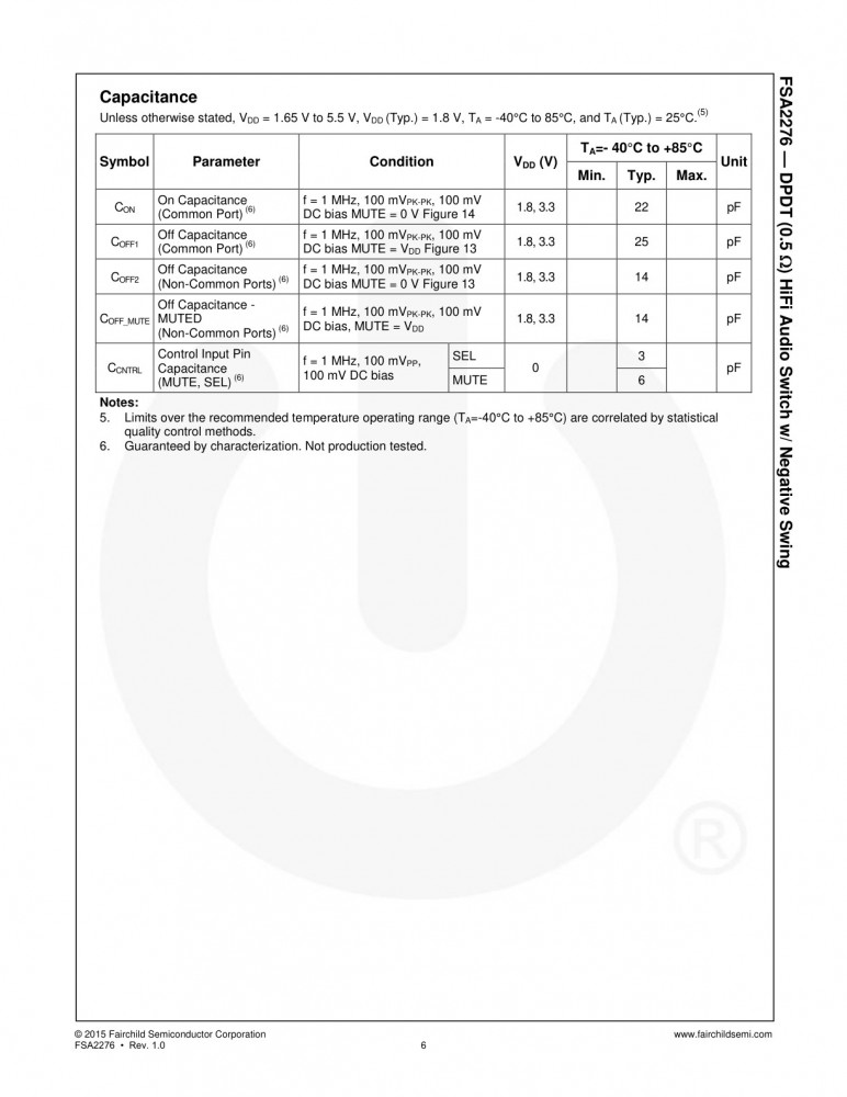 FSA2276 datasheet page 7
