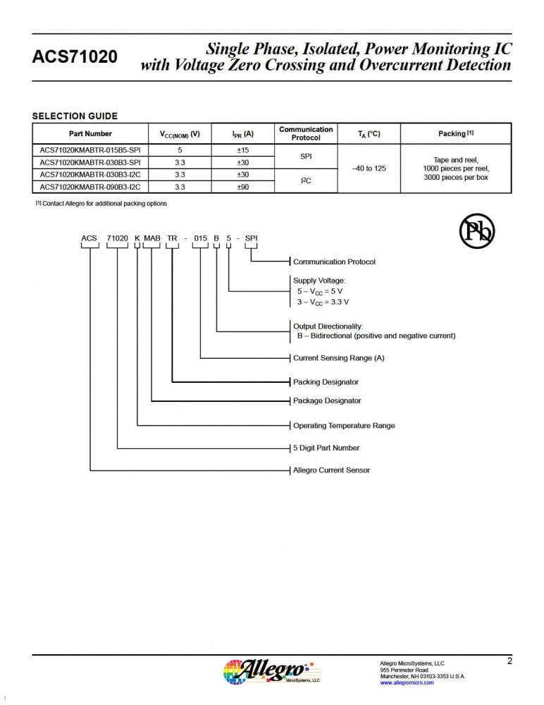 ACS71020 datasheet page 2