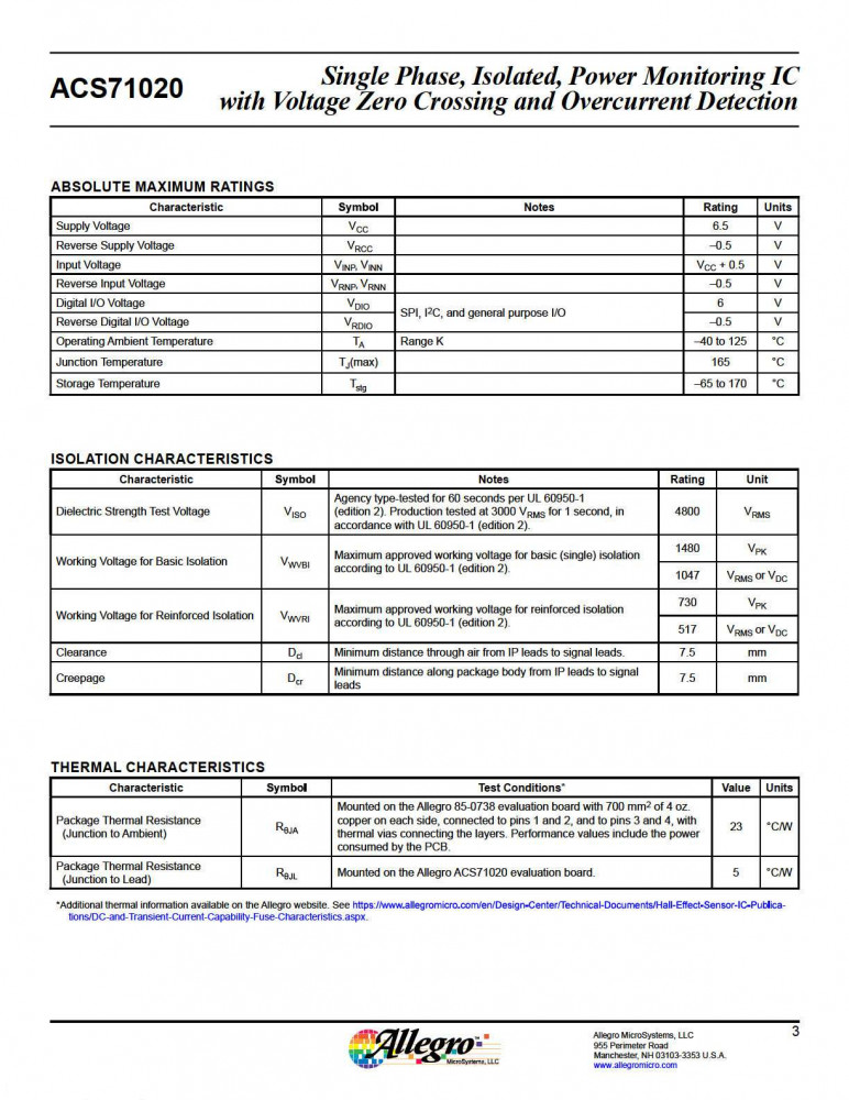 ACS71020 datasheet page 3