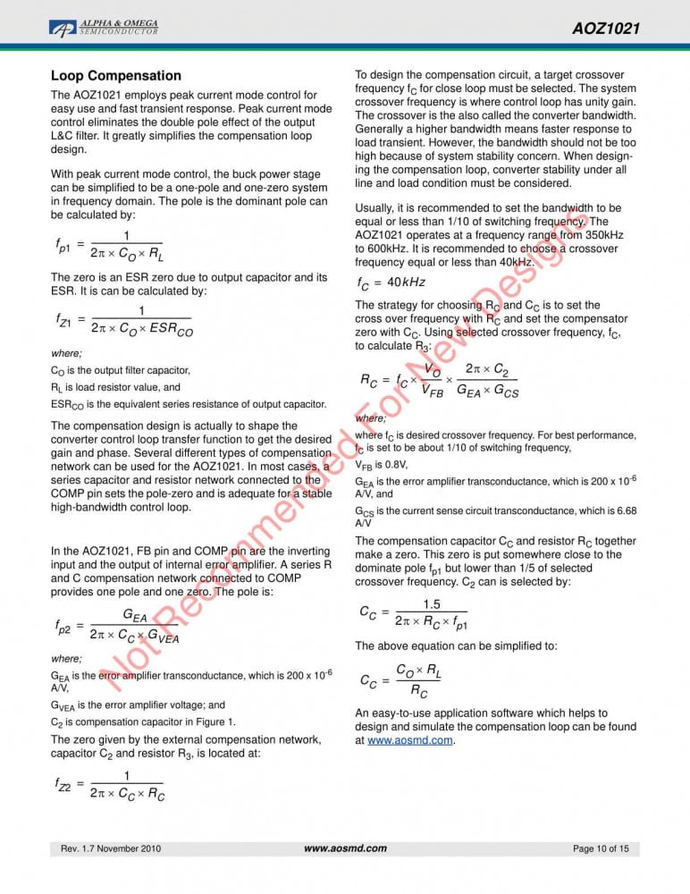 AOZ1021AI datasheet page 10