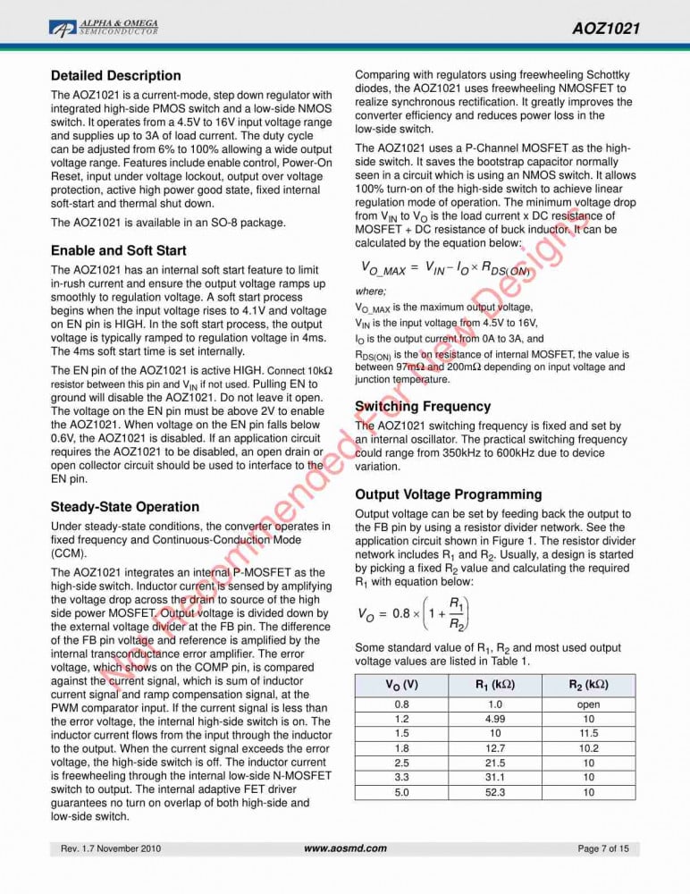 AOZ1021AI datasheet page 7
