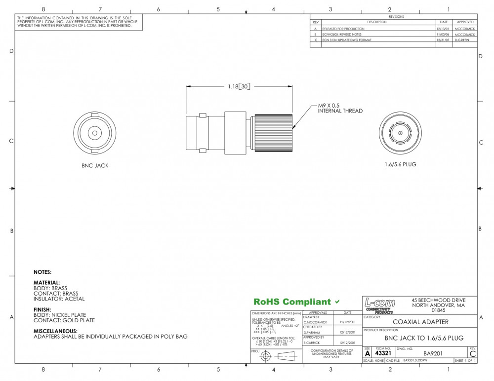 BA9201 technical drawing document preview