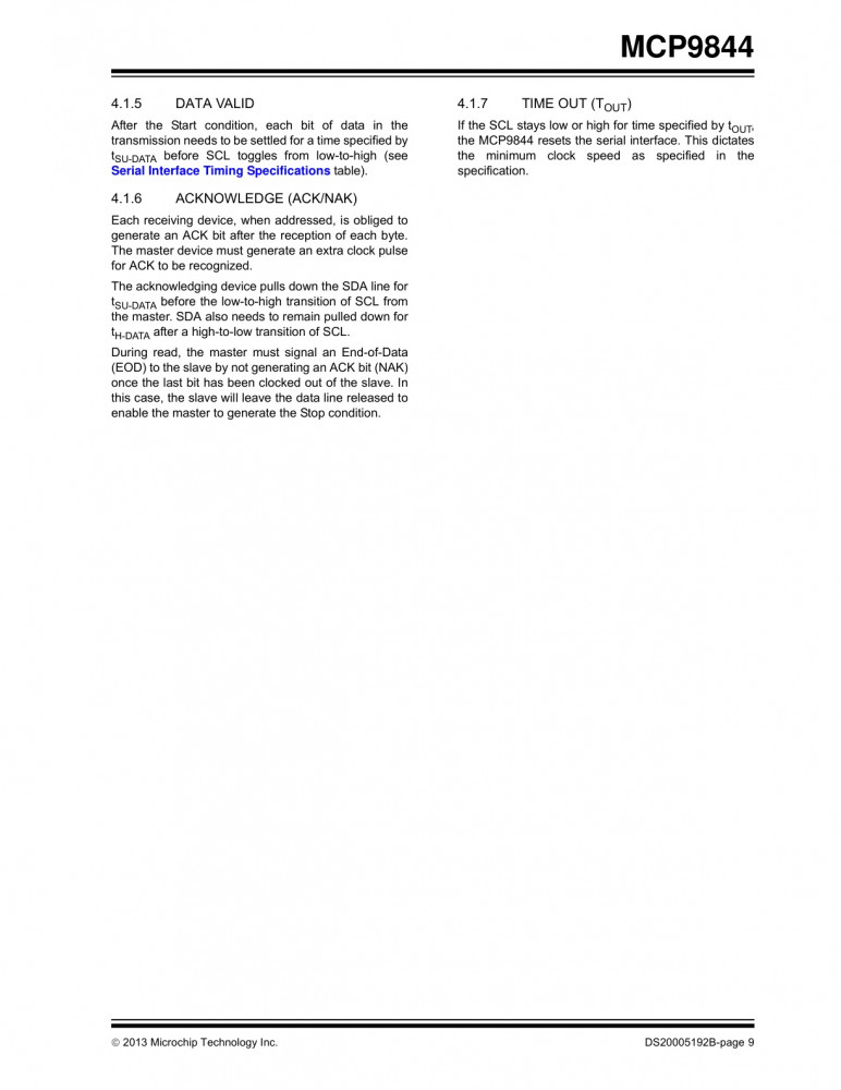 MCP9844T-BE/MNY datasheet page 9
