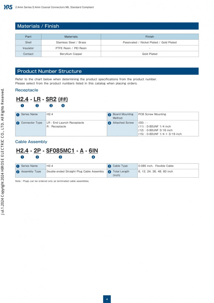 HRS H2.4 series document page 4