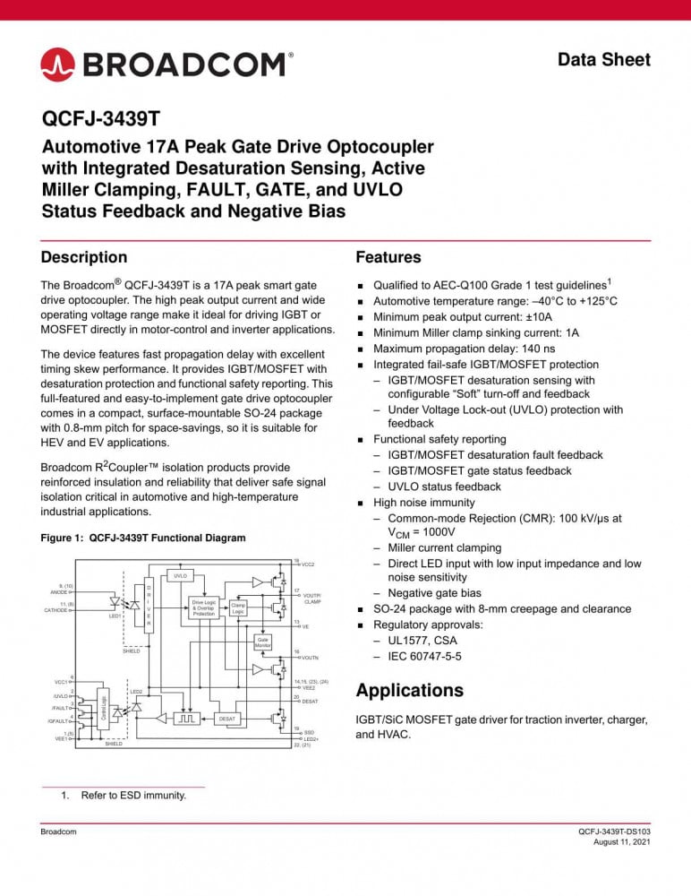 QCFJ-3439T datasheet page 1