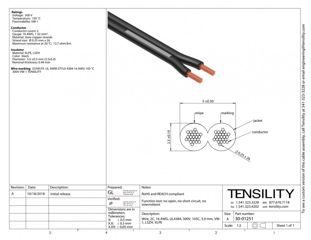 30-01251 product drawing and specification page