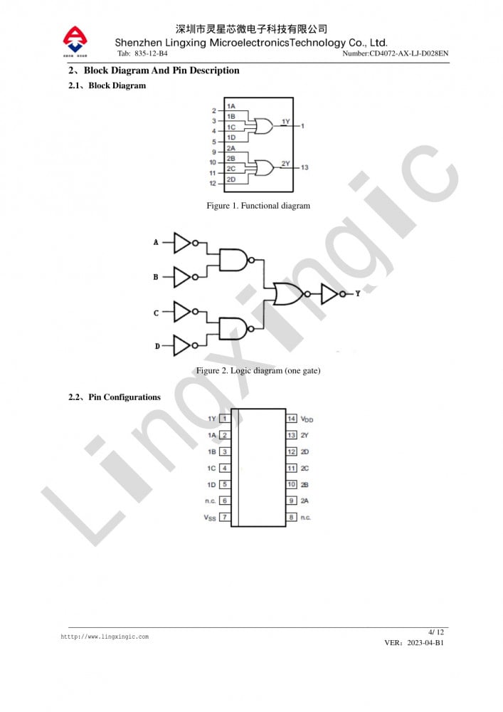 CD4072BE(LX) datasheet page 4