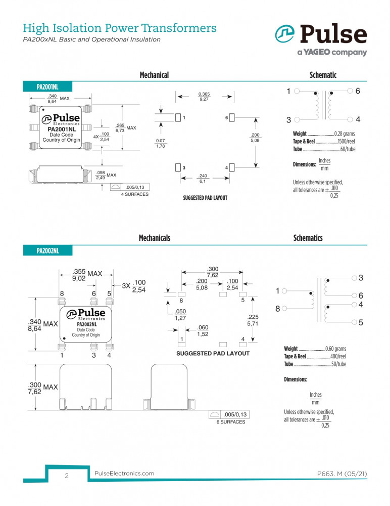 PA2008NL datasheet page 2