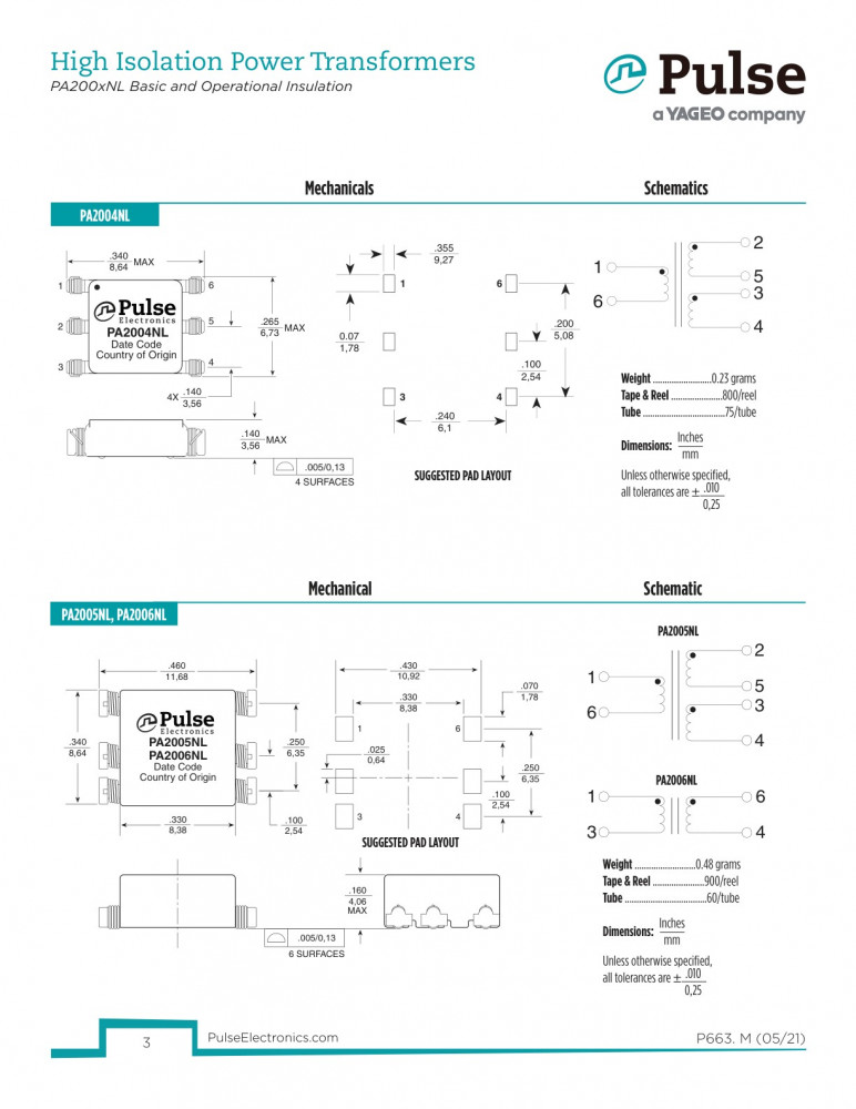 PA2008NL datasheet page 3