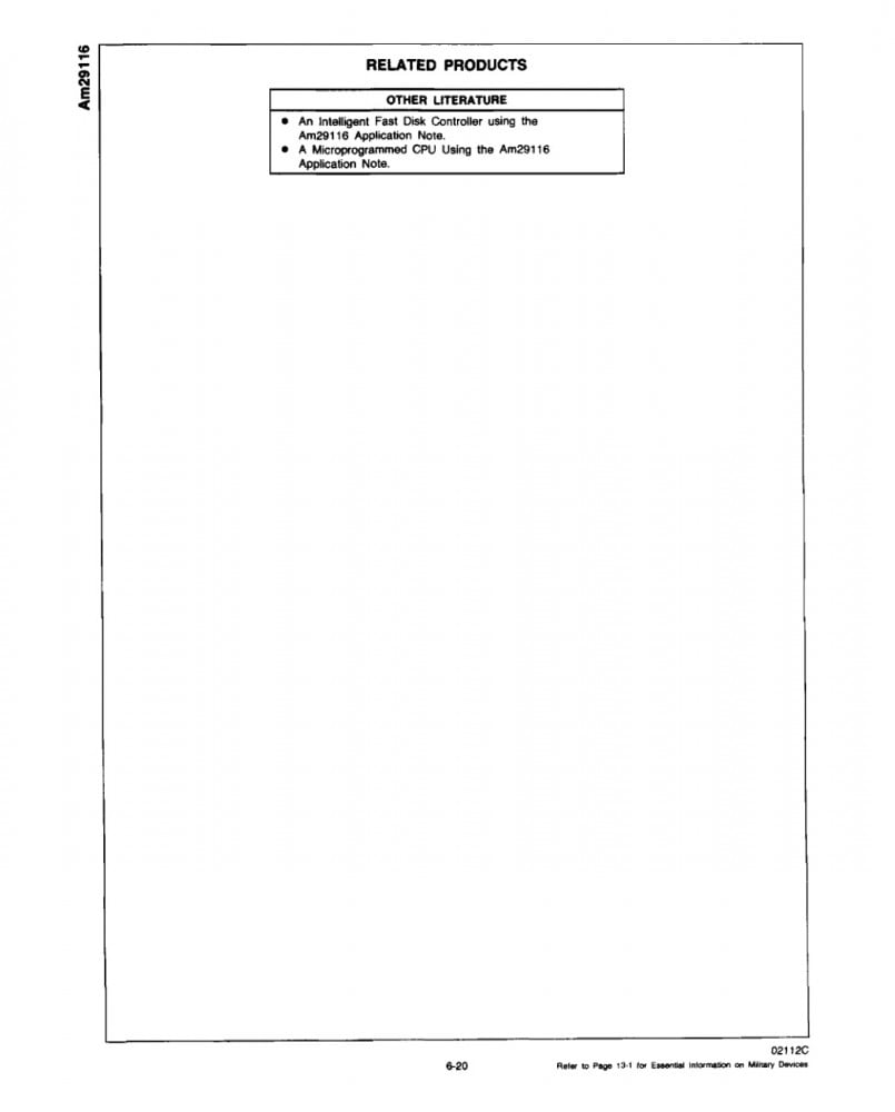 AM29116DC datasheet page 2