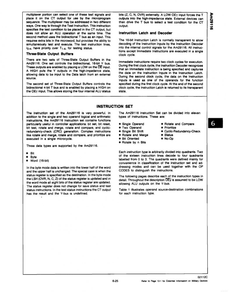 AM29116DC datasheet page 7
