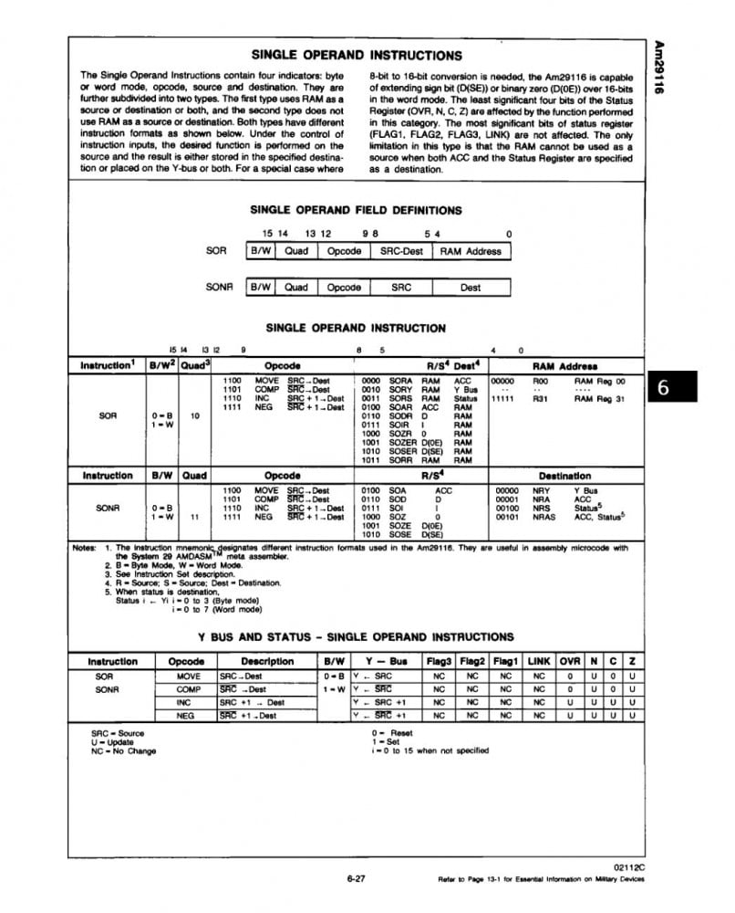 AM29116DC datasheet page 9