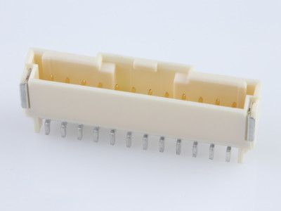 DuraClik Wire-to-Board Header, Single Row, Right-Angle, 7 Circuits, Gold (Au) Plating, Natural