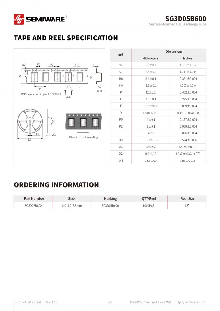 SG3D05B600 technical document page 4
