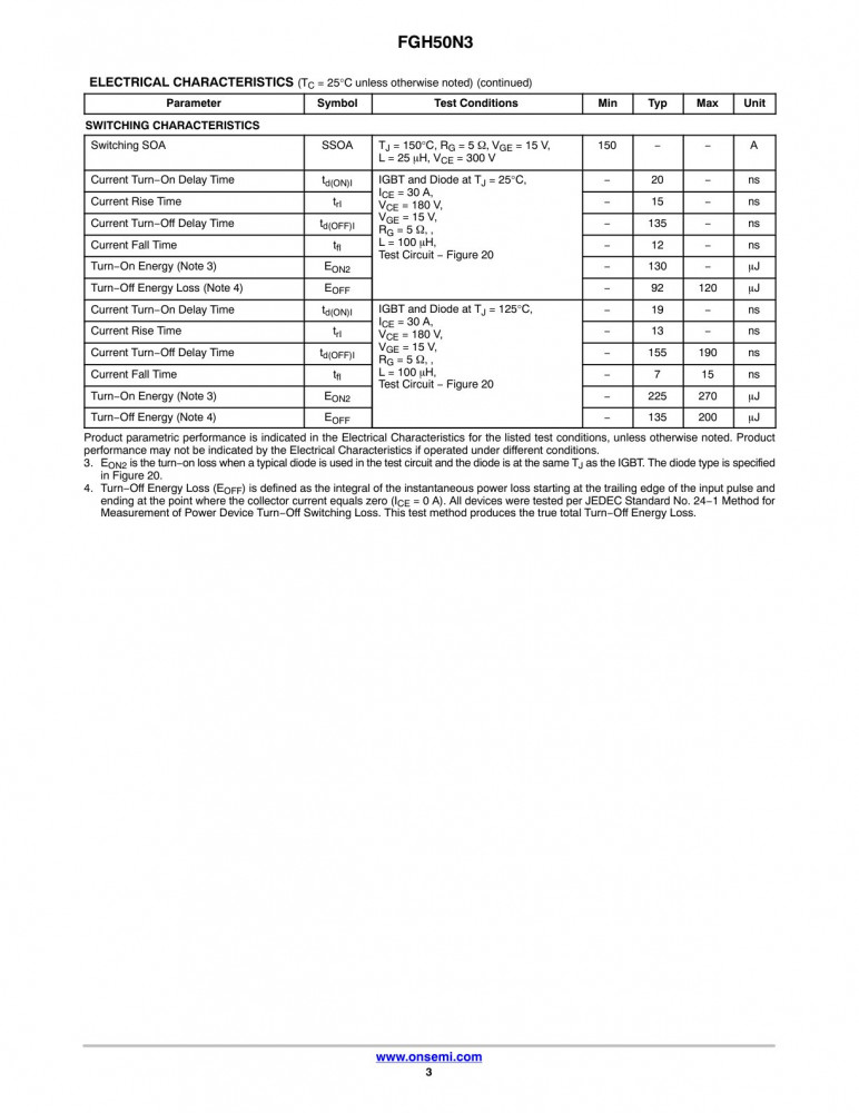 FGH50N3 datasheet page 3