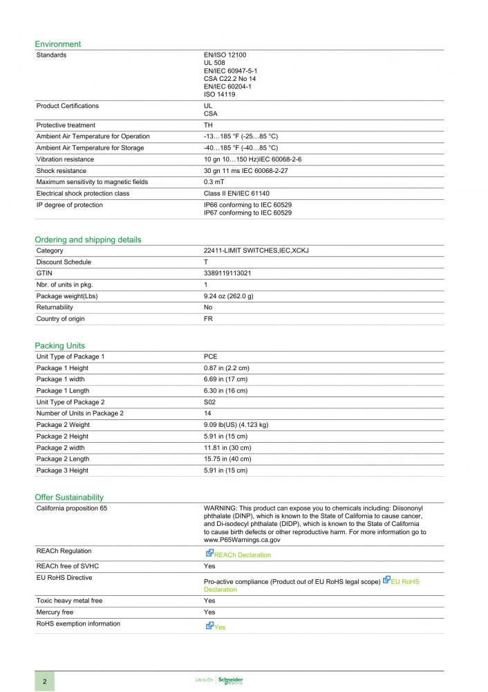 XCSDMP7905 technical document page 2