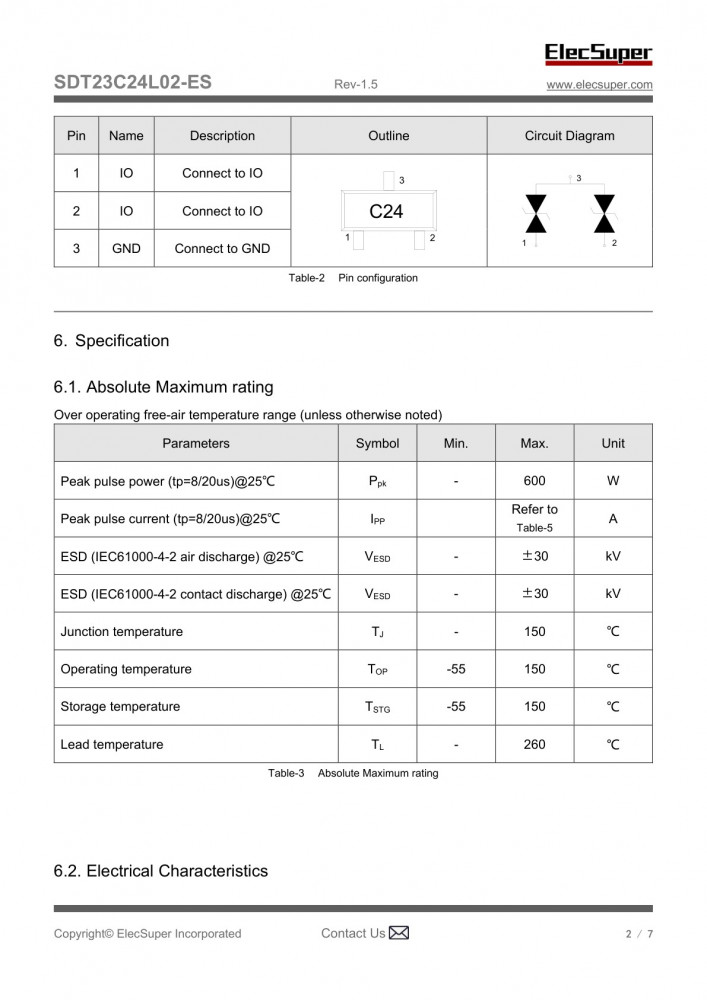 SDT23C24L02-ES datasheet page 2