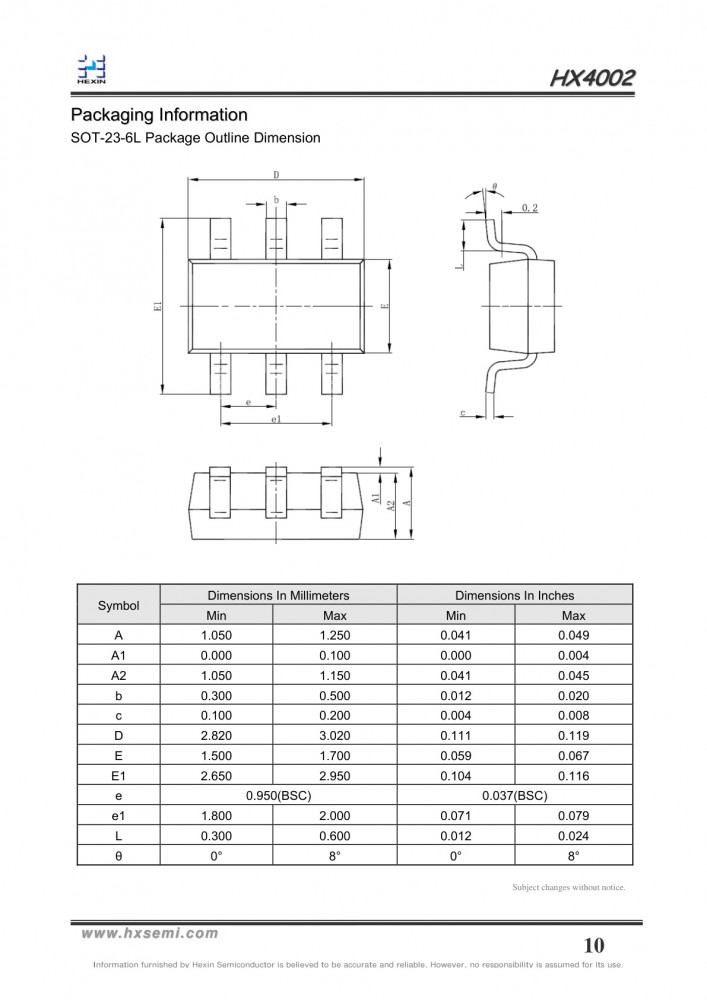 HX4002-MFC datasheet page 10