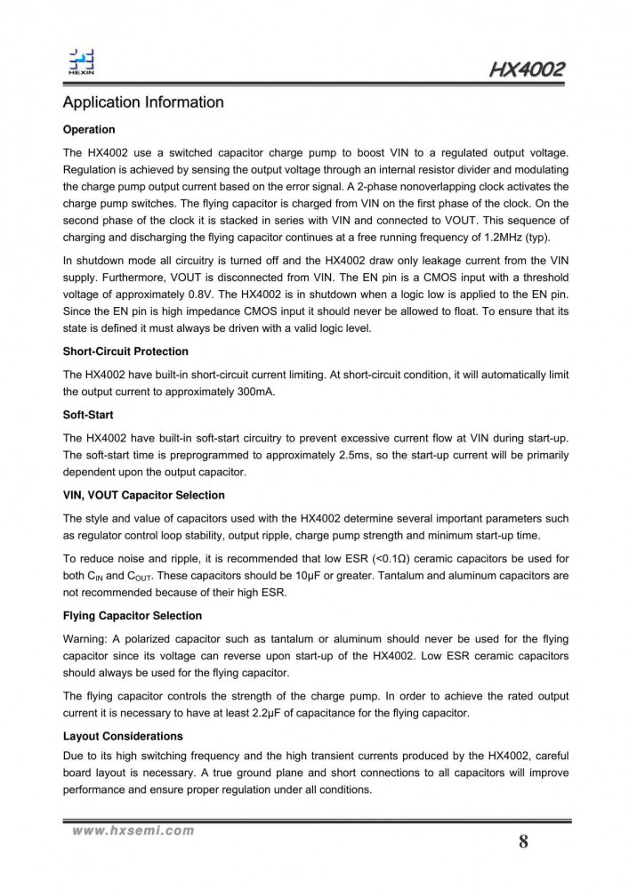 HX4002-MFC datasheet page 8