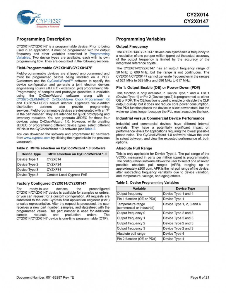 CY2X014 technical document page 6