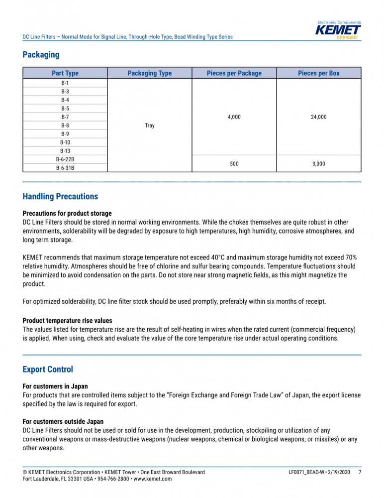 KEMET B-3 datasheet page 7