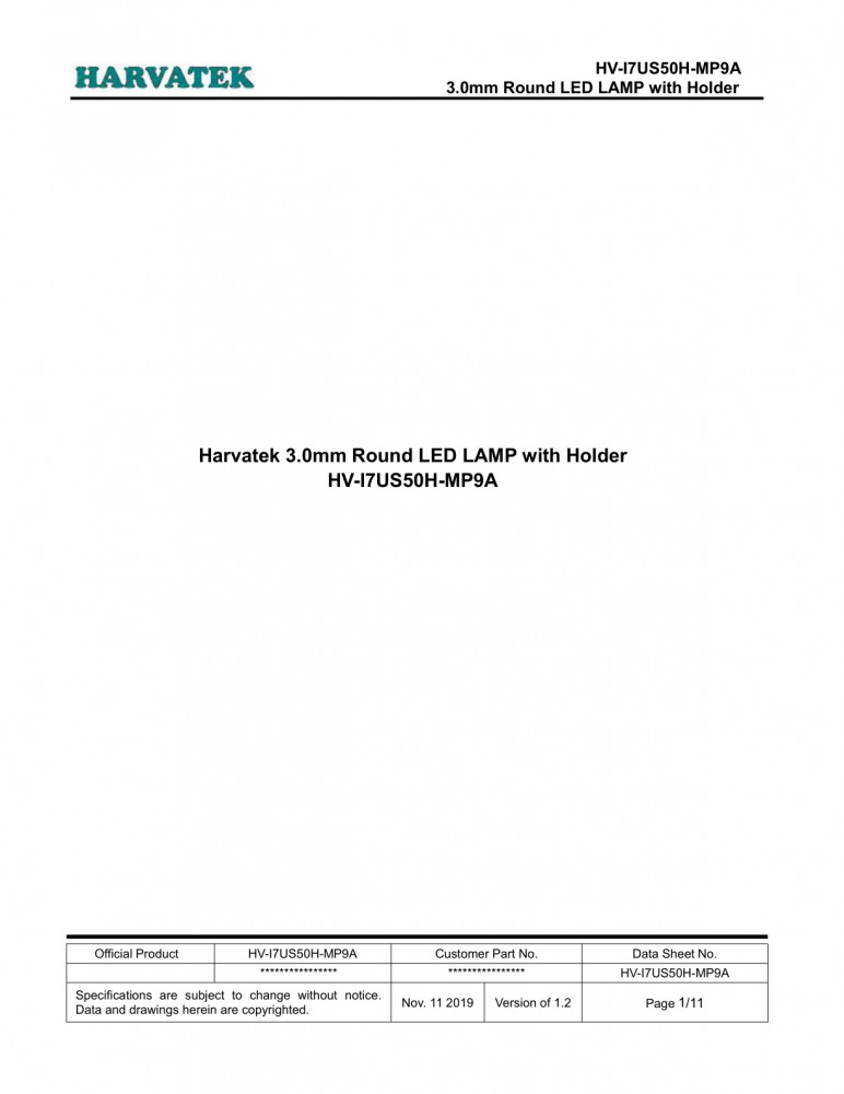 HV-I7US50H-MP9A datasheet page 1
