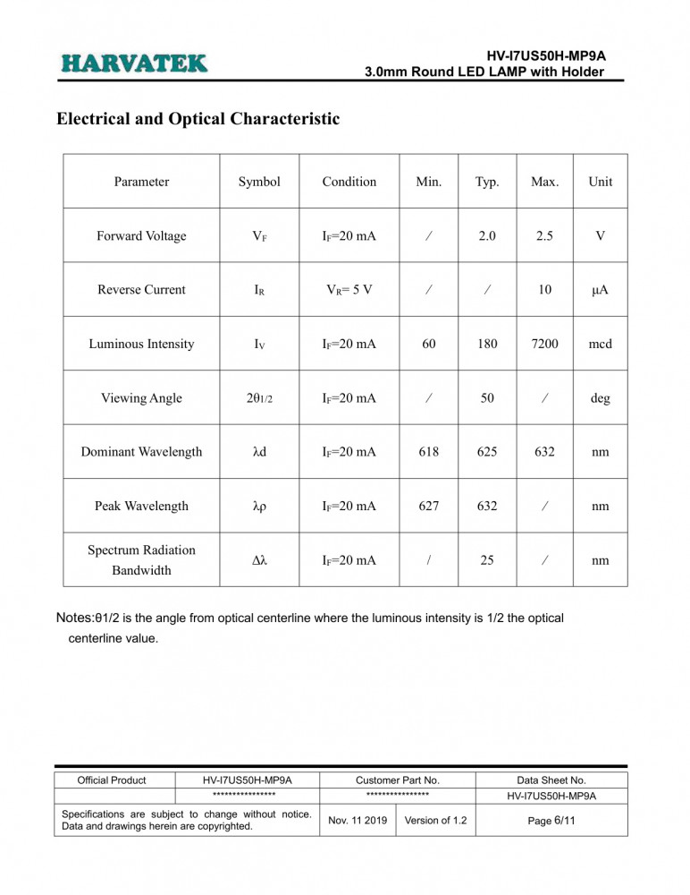 HV-I7US50H-MP9A datasheet page 6
