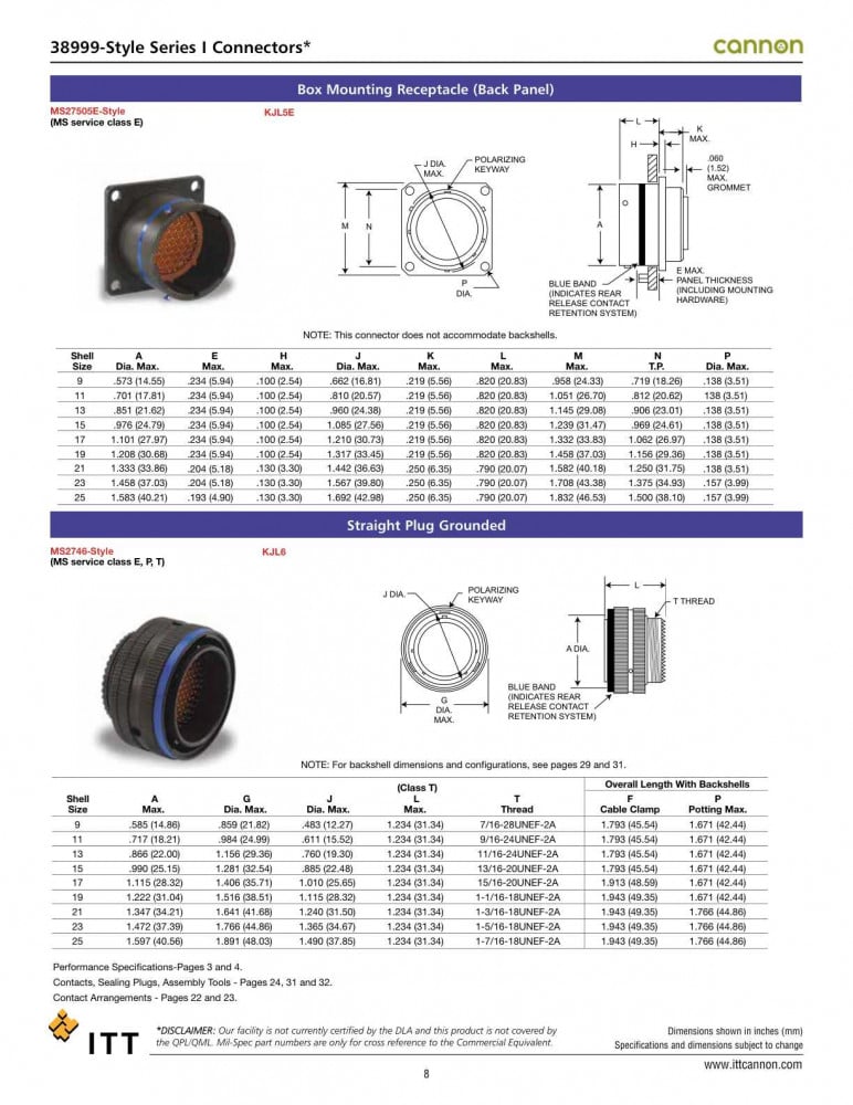 ITT Cannon technical document page 10