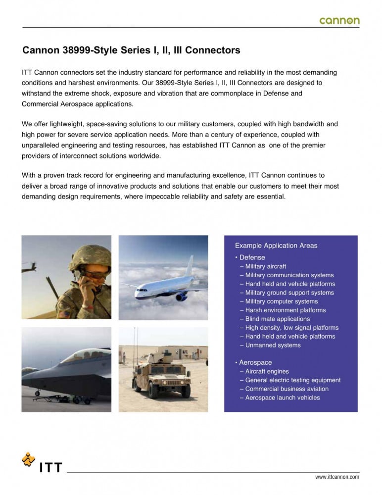 ITT Cannon technical document page 2