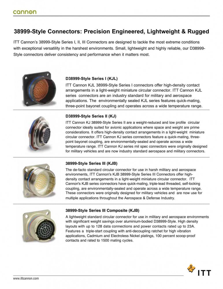 ITT Cannon technical document page 3
