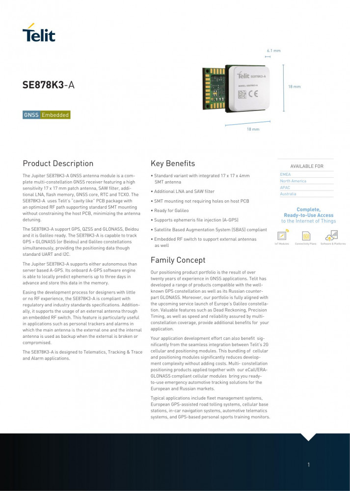 SE878K3-A product documentation page 1