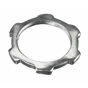 Cord Connector Accessories, Locknut, Zinc Plated Steel, 3/4