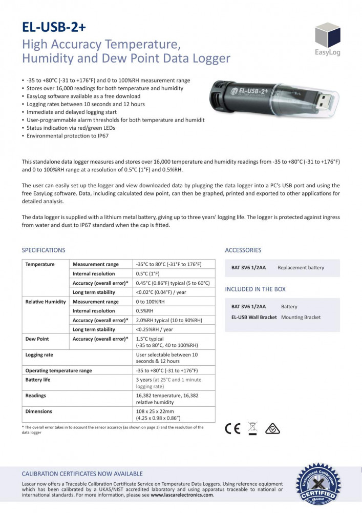 EL-USB-2+ technical document page 1
