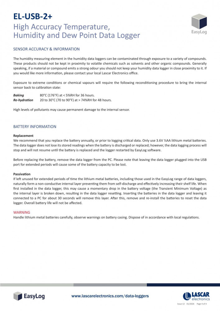 EL-USB-2+ technical document page 4