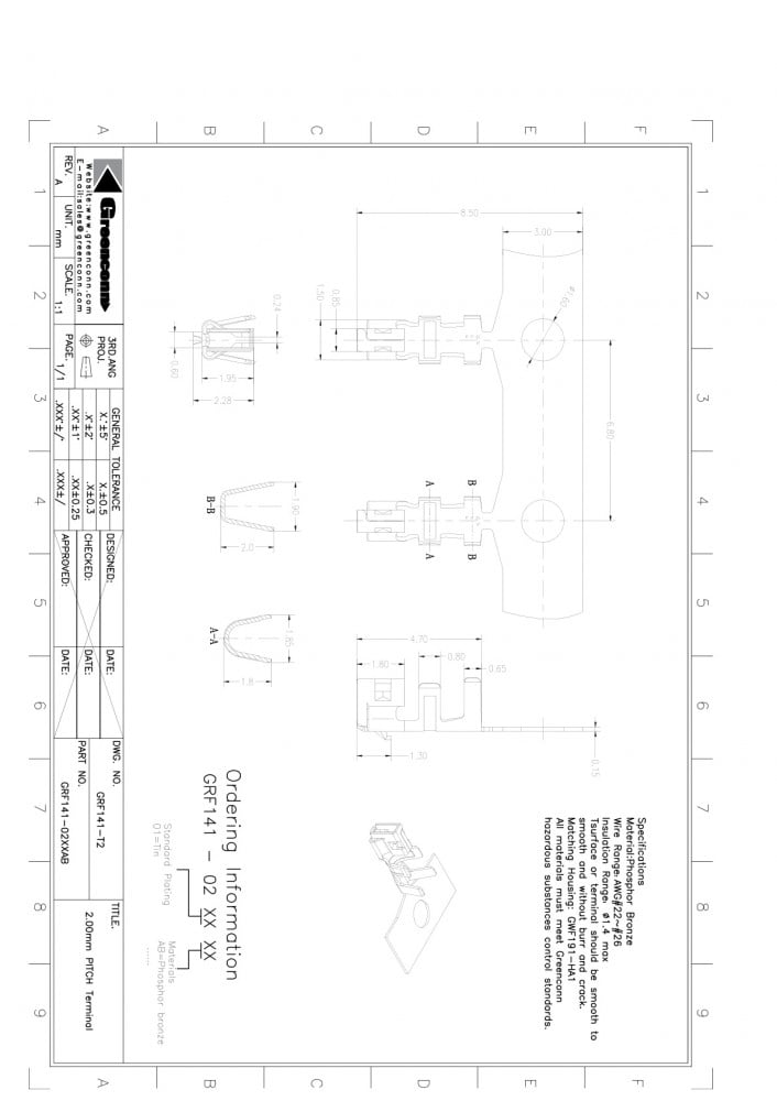 GREENCONN GRF141-0201AB-AQ technical document preview