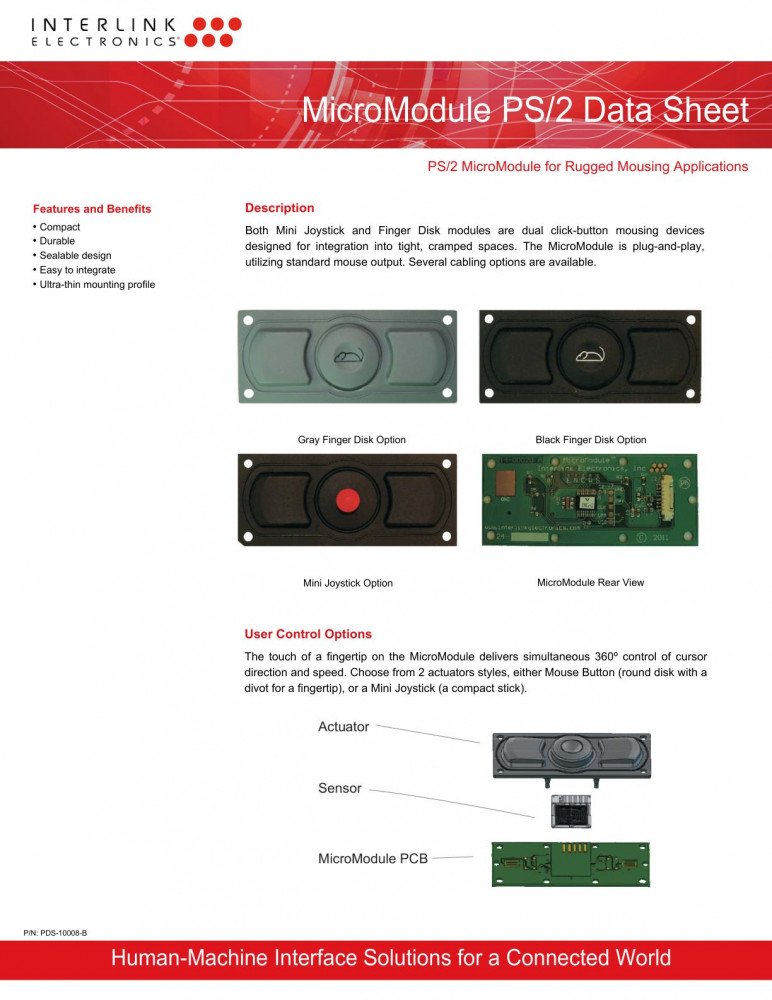 MicroModule PS/2 document page 1
