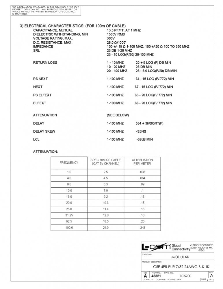 L-com TC5700 product drawing sheet 2