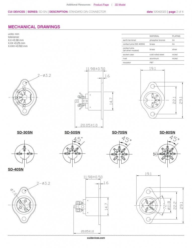 CUI SD-80SN datasheet page 2