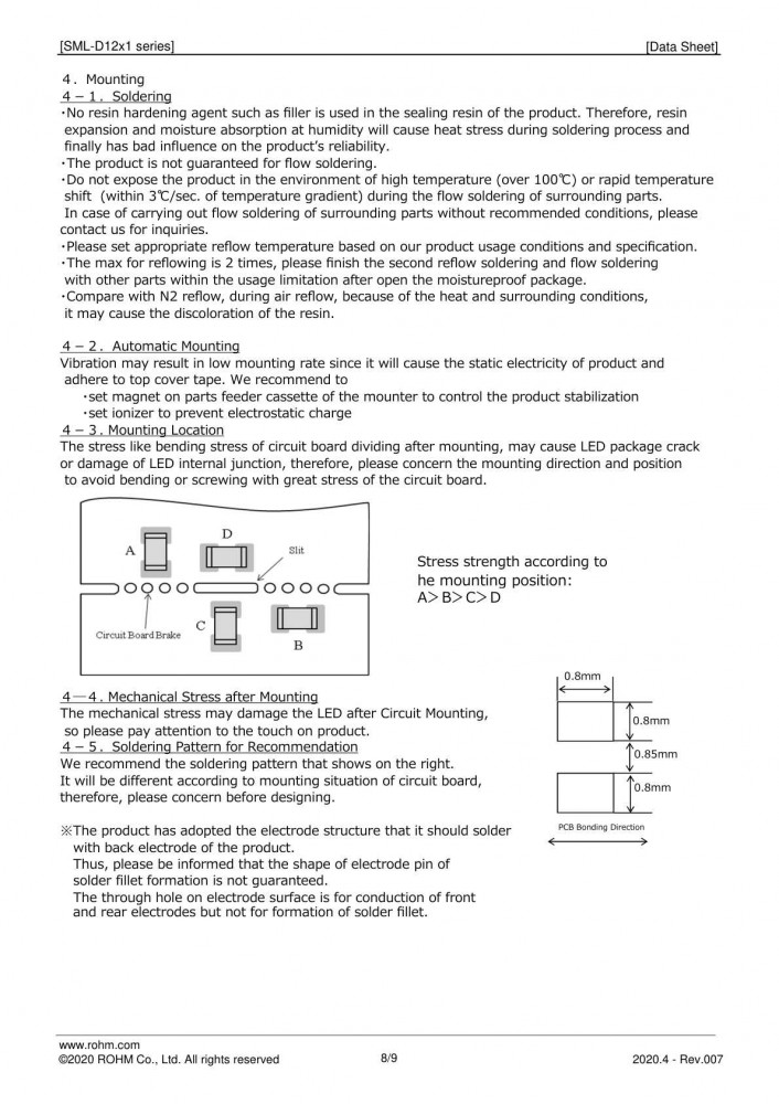 SML-D12D1WT86 technical document page 8