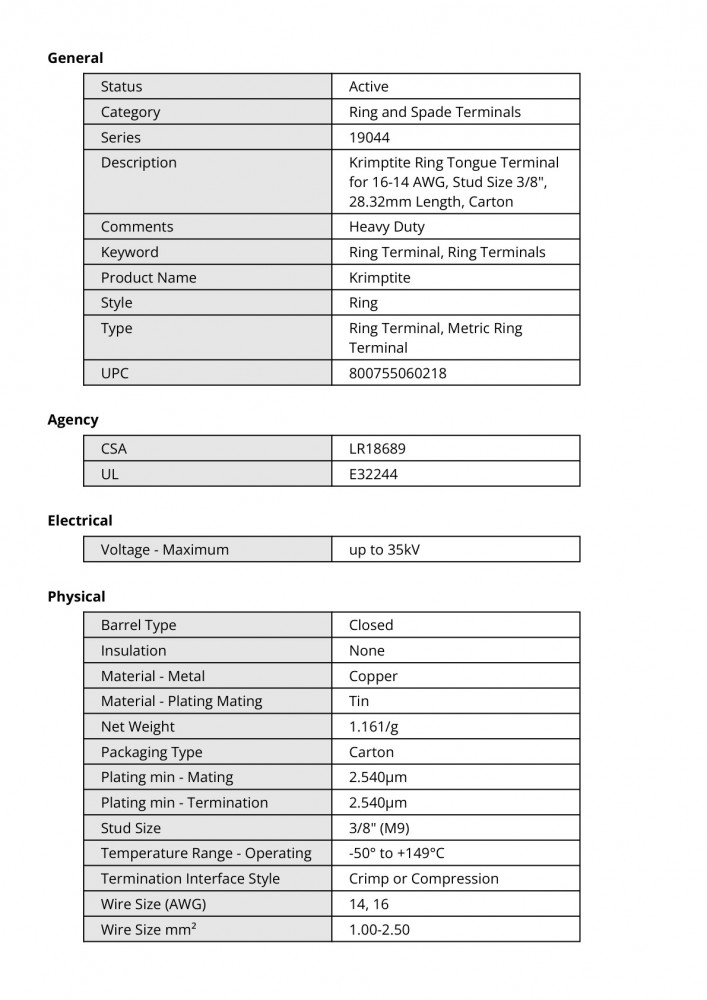 MOLEX 190440146 technical document image 2