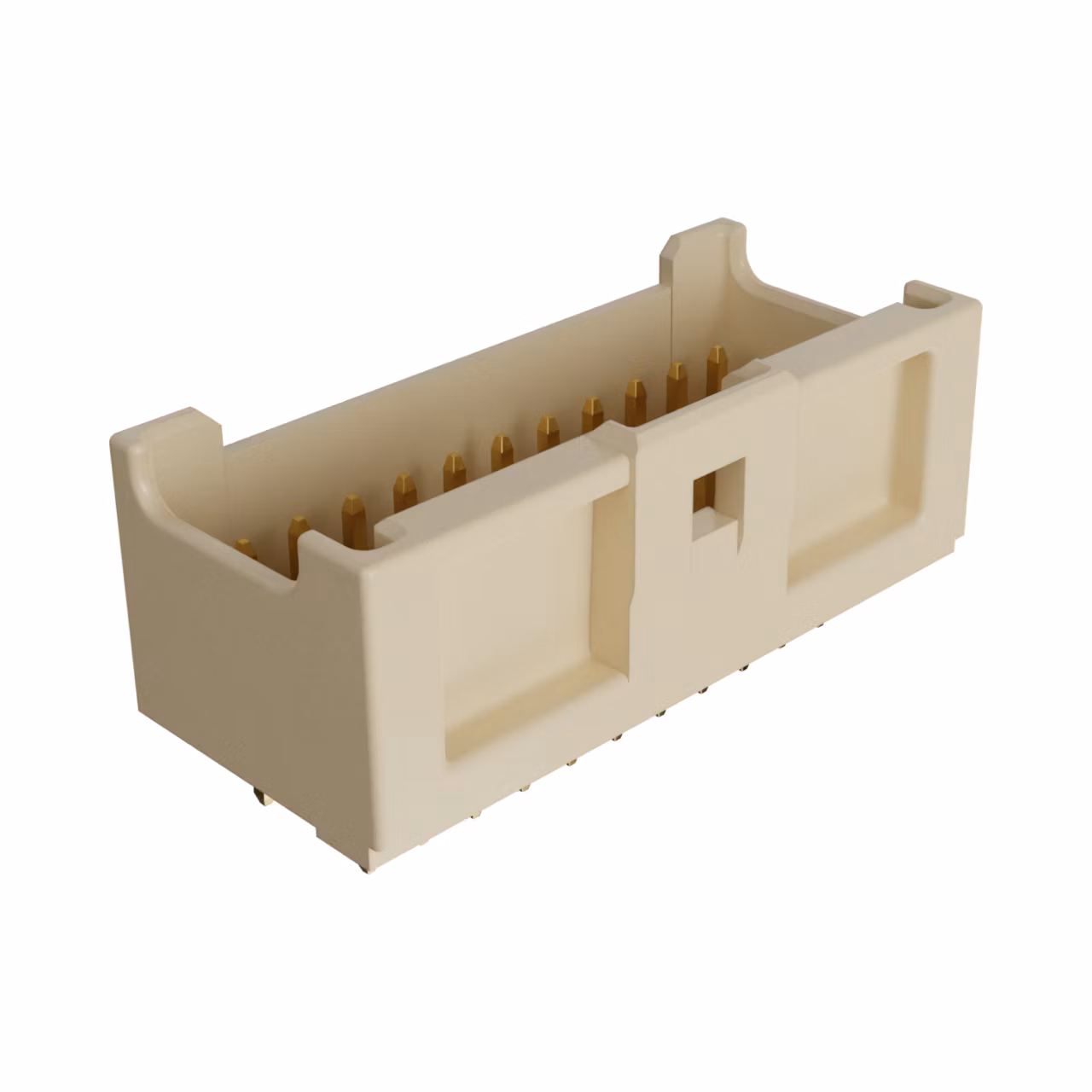 MicroClasp Vertical Header, 2.00mm Pitch, Dual Row, Through Hole, Gold Flash (Au) Plating, 16 Circuits, without PCB Locator