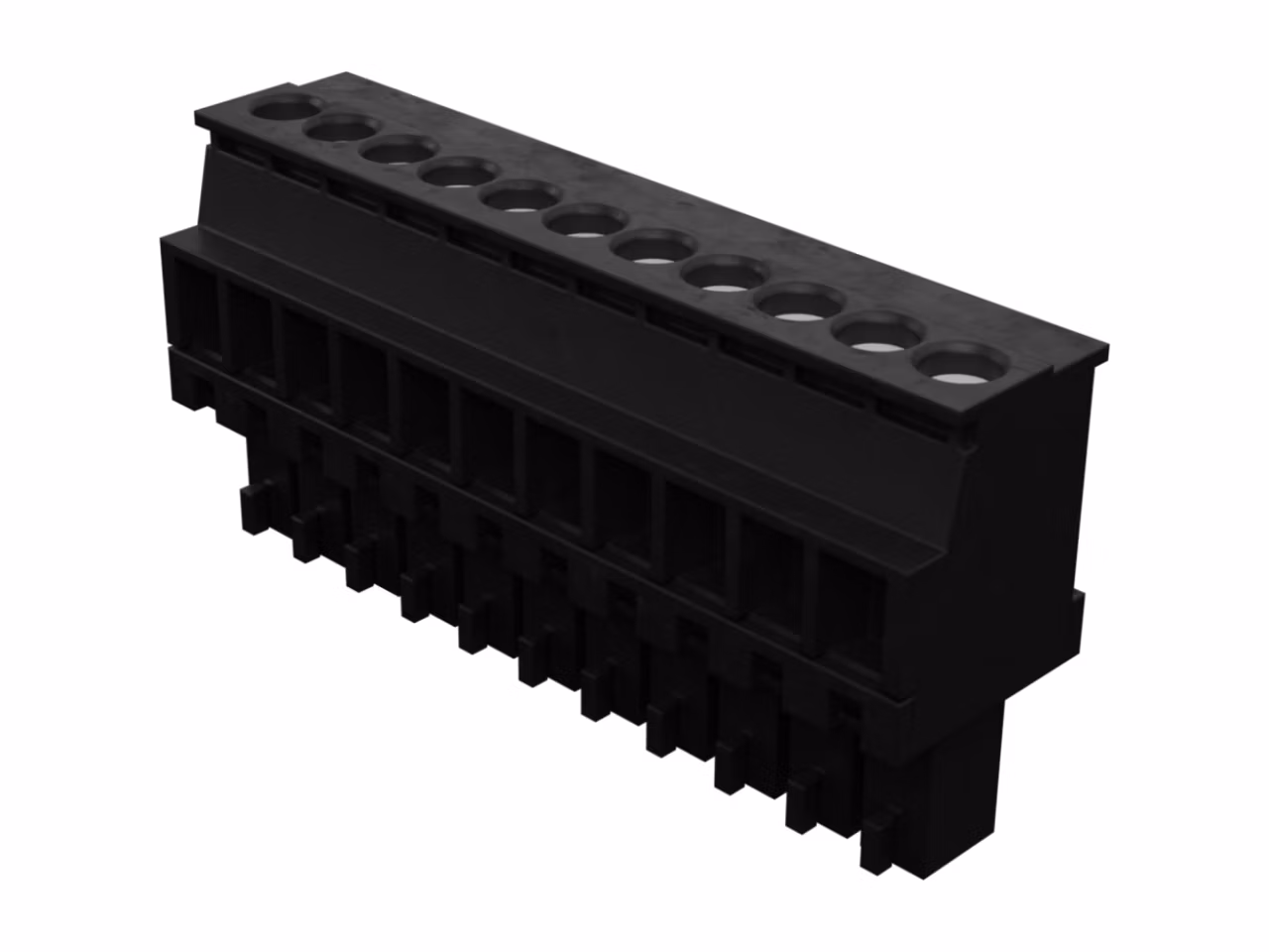 3.50mm Pitch Eurostyle Vertical Plug, with Standard Imprinting, Front Wire Entry, Black, 11 Circuits for sale
