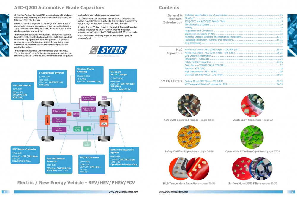 Knowles automotive capacitor catalogue page 2