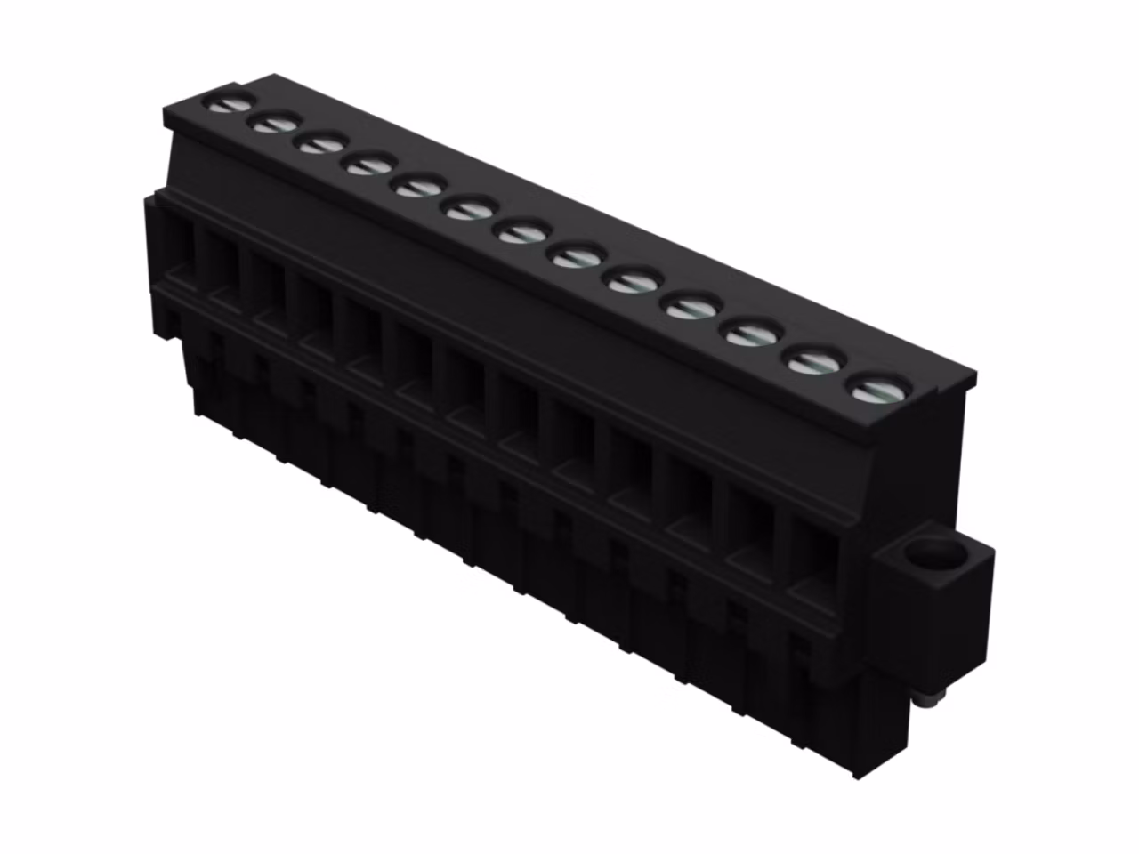 5.00mm Pitch Eurostyle Vertical Plug, with Retention Screws and Reverse Imprinting, Front Wire Entry, Black, 13 Circuits for sale