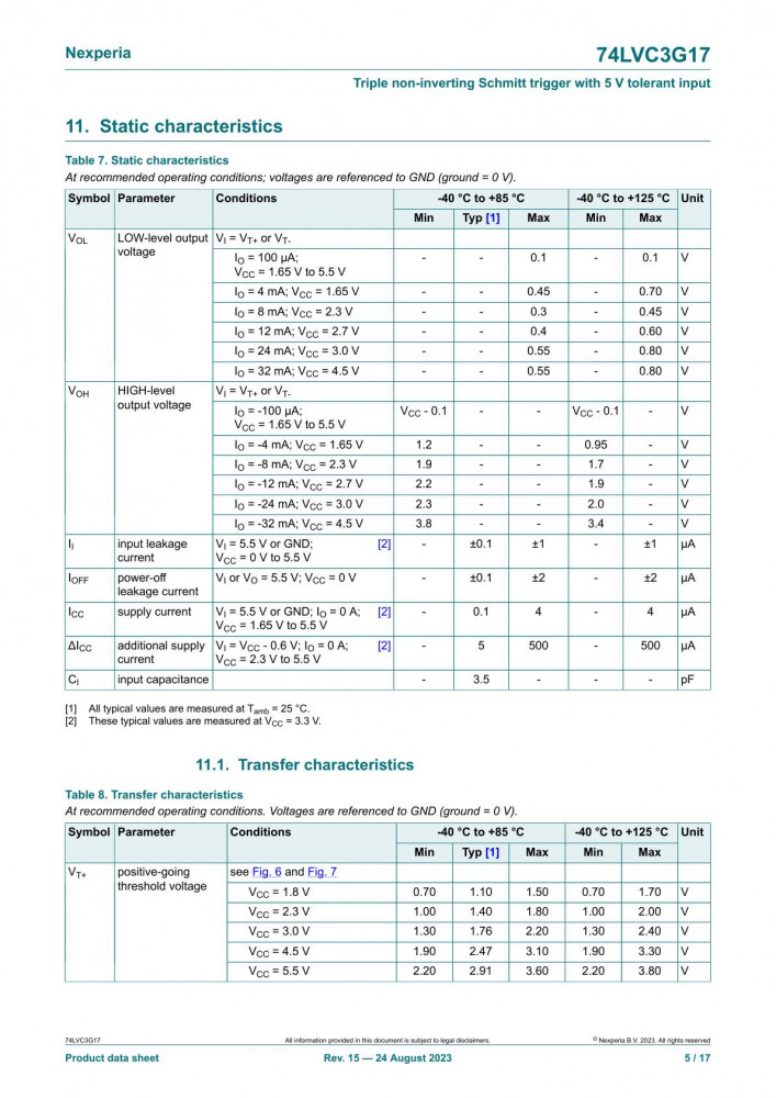 74LVC3G17GS,115 datasheet page 5