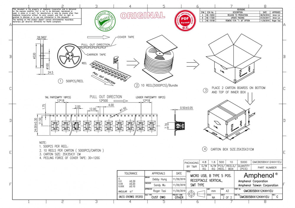 Amphenol GMCB05B11124H1EU technical document page 2