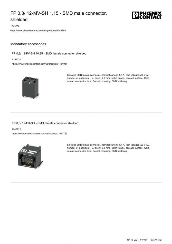 Phoenix Contact 1043786 technical document page 10