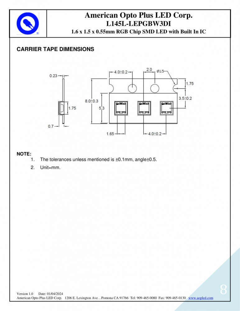 L145L-LEPGBW3DI datasheet page 8
